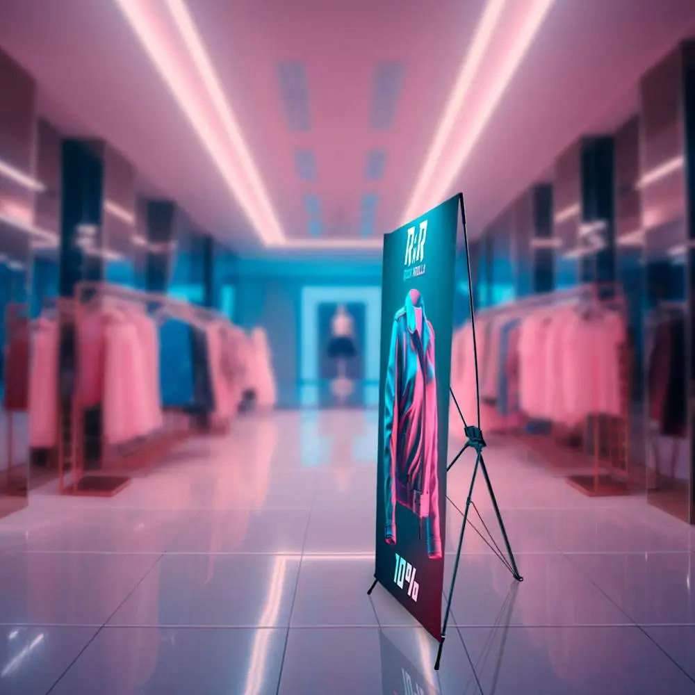 Display modelo 1501 en forma de X ideal para interiores