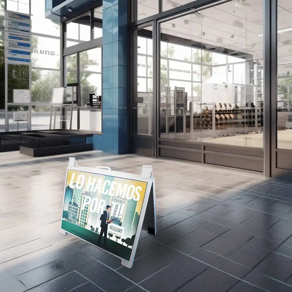 Display doble grafico tipo V blanco