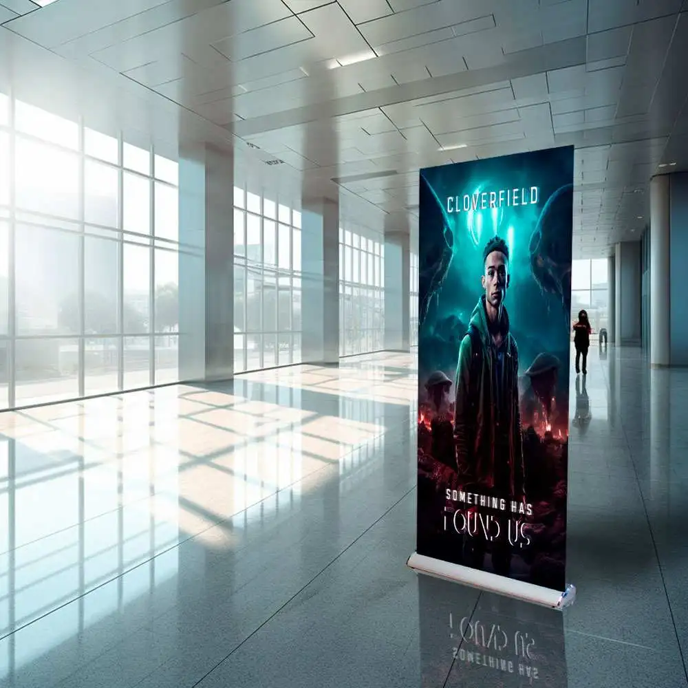 Display modelo RU20-1 enrollable sencillo color plata