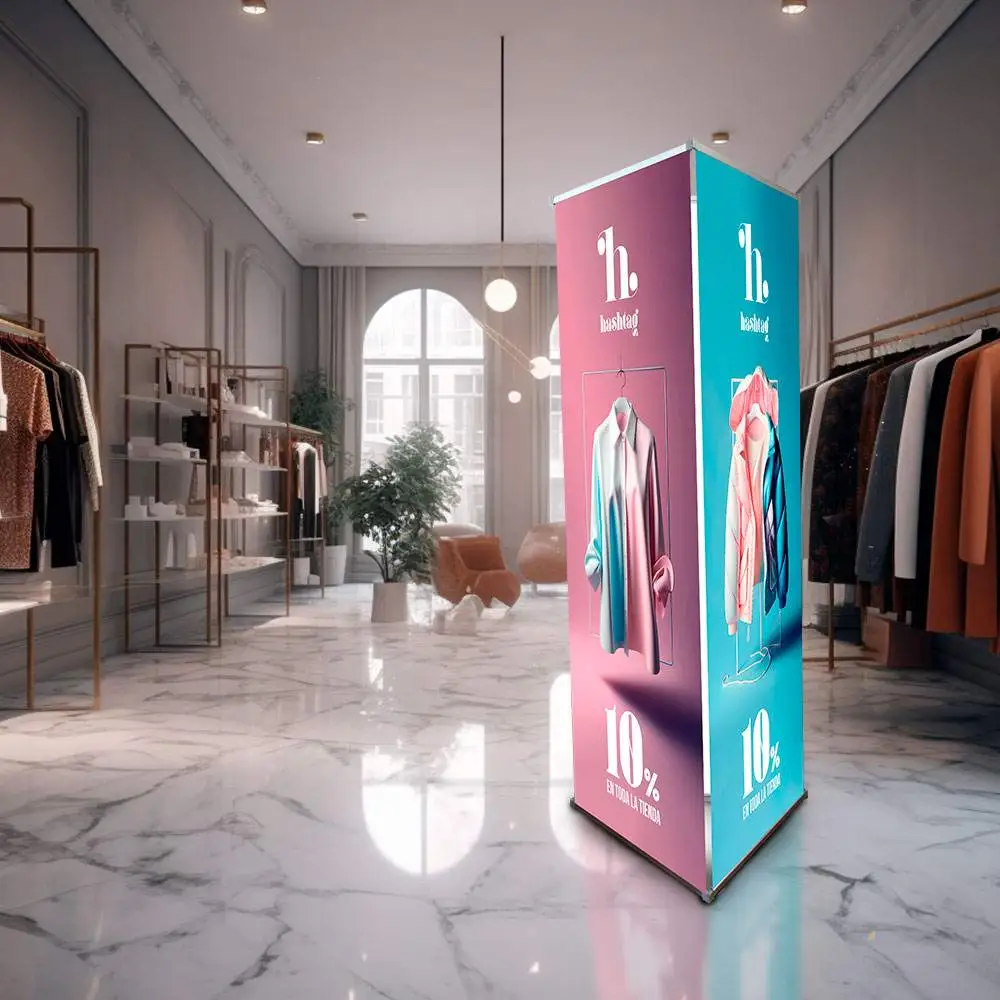 Display para Publicidad Triple Cara Tipo Triangular Modelo 1522