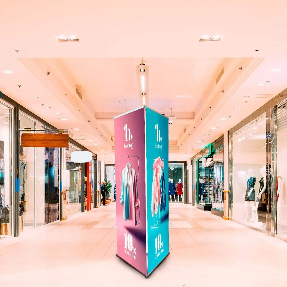 Display para Publicidad Triple Cara Tipo Triangular Modelo 1522