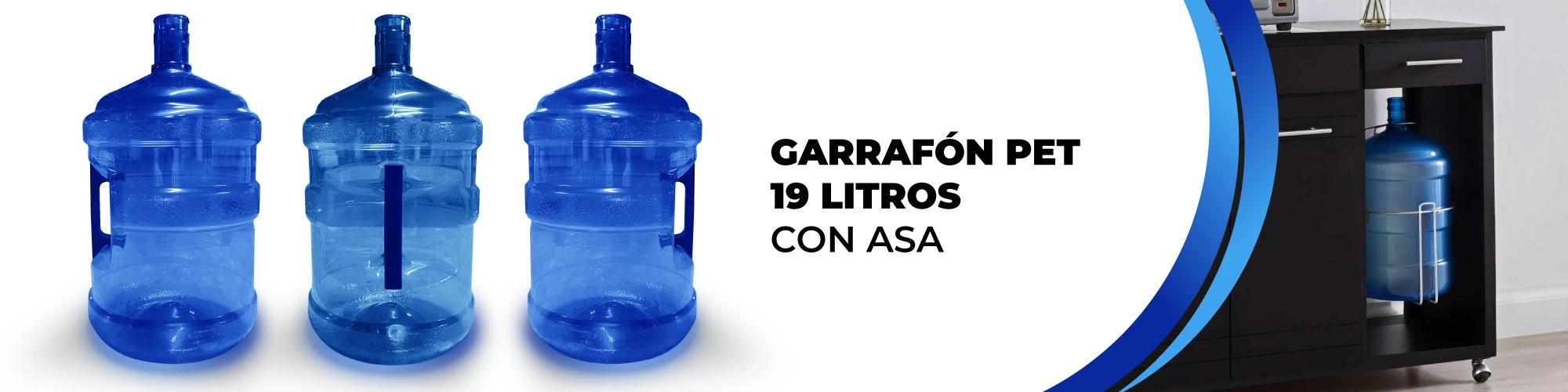Garrafones de la línea 1150 para agua de plástico, garrafon con asa y ...