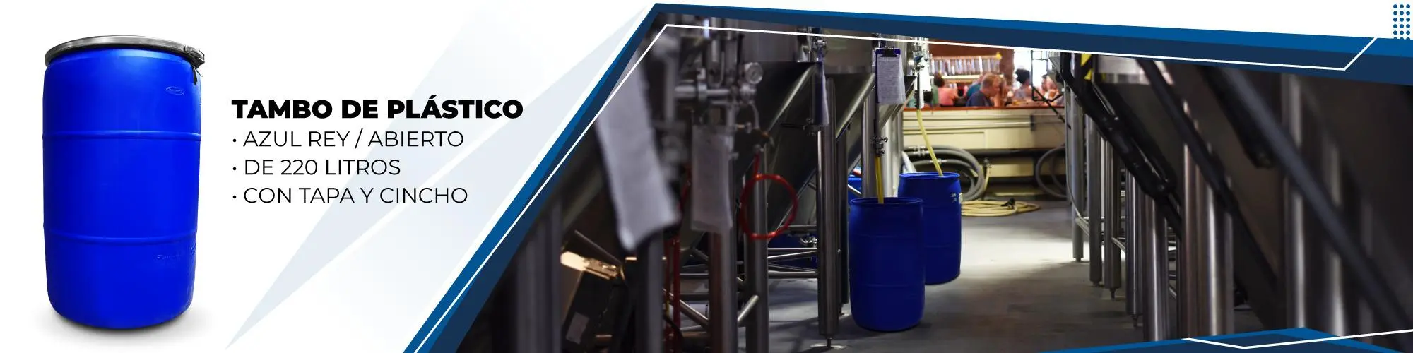 Tambo De Plástico Azul Rey De 220 Litros Abierto Con Tapa. Los tambos ...