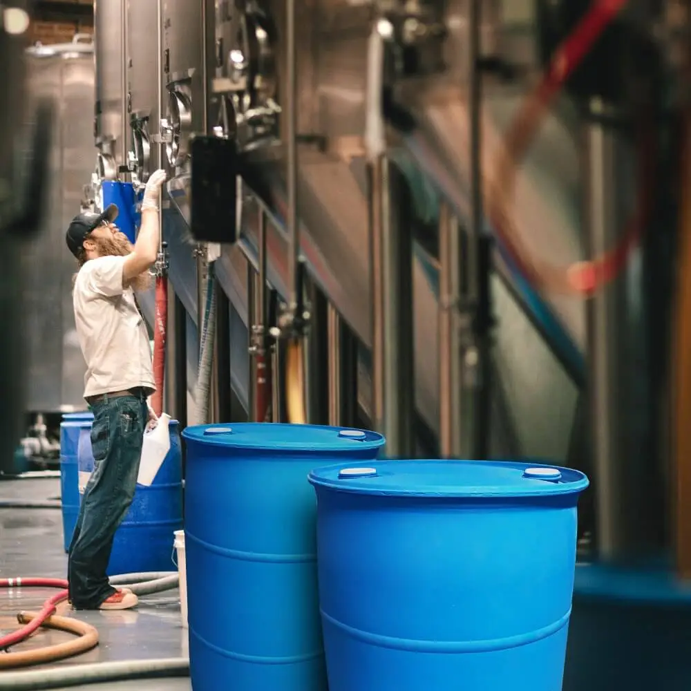 Tambo De Plástico Azul Cerrado De 220 Litros Con Doble Tapa, Tambo de ...