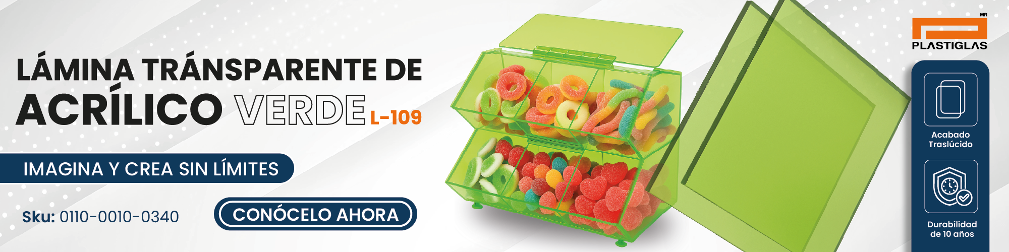 Láminas de Acrílico de Colores Transparentes y Cristalinas Plastiglas ...