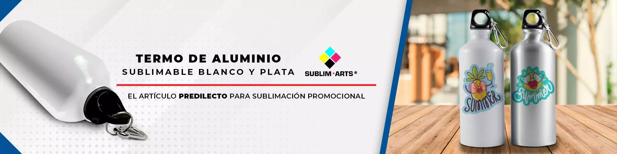 termos de aluminio para sublimacion en color blanco y plata de 600 ml ...