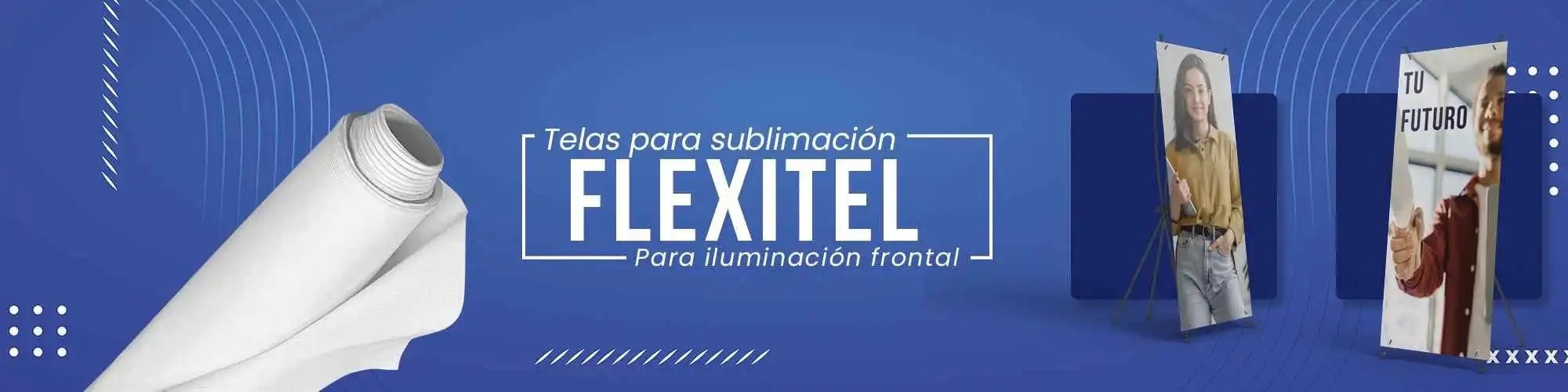Tela Flexitel 6.8 Oz Mate. ela frontlit para Sublimación con acabado ...