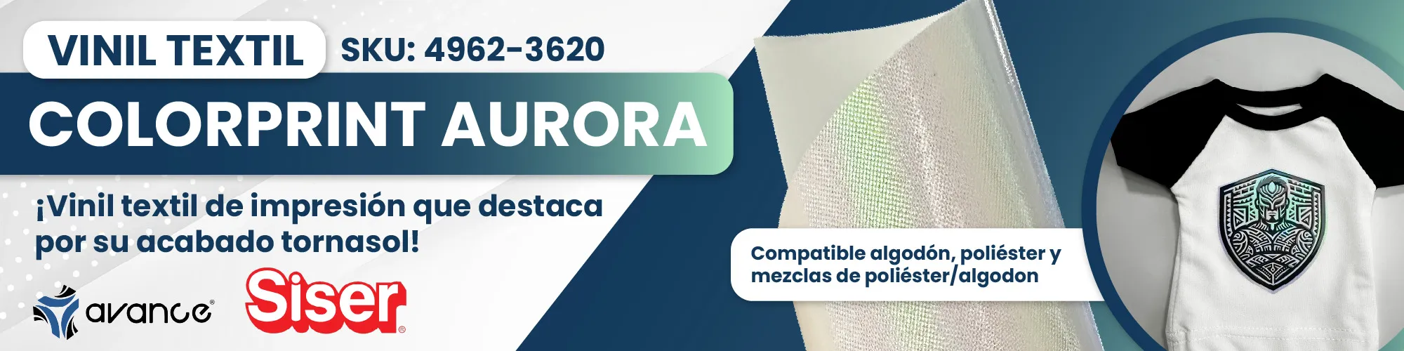 VINIL TEXTIL COLORPRINT SISER AURORA | Avance Ecommerce | Avance y ...