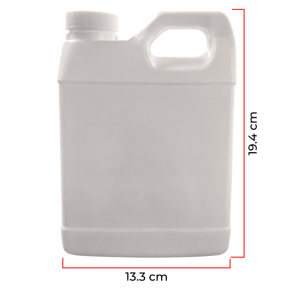 Envase De Plástico Rectangular Blanco De 1 Litro Con Tapa Blanca ...