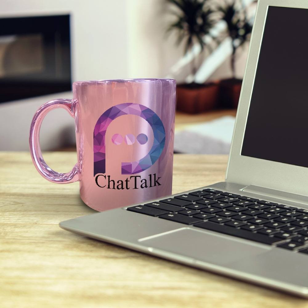 Taza de cerámica color rosa metalico diseñada para sublimación, Taza ...