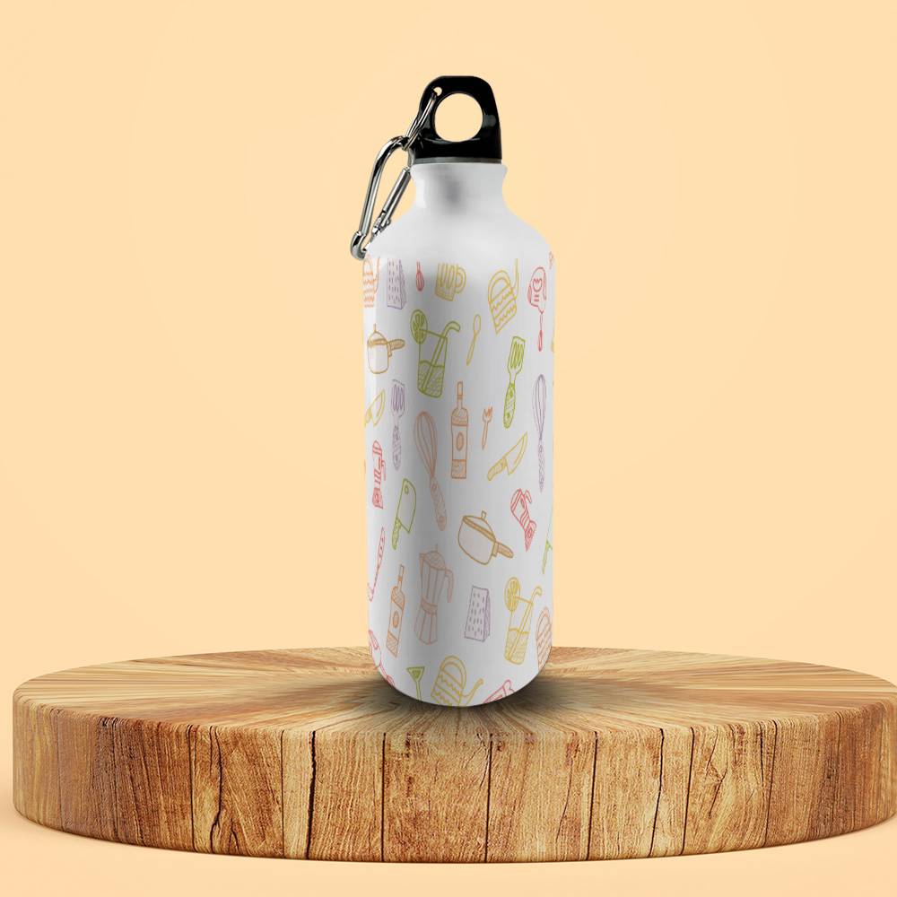 termos de aluminio para sublimacion en color blanco y plata de 600 ml ...